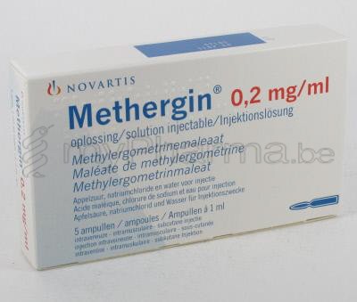 BVBA apotheek Patrick Meysen 3990 Peer : Welkom > METHERGIN 0,2MG/1ML 5 AMP