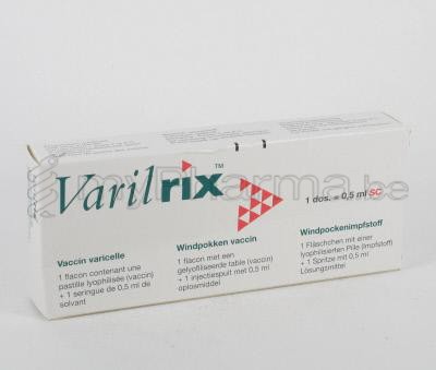 BVBA apotheek Patrick Meysen 3990 Peer : VARILRIX VACCIN 0,5 ML 1 DOSIS