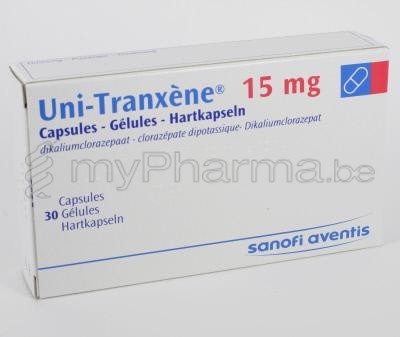 BVBA apotheek Patrick Meysen 3990 Peer : Welkom > UNI-TRANXENE 15 MG 30 ...