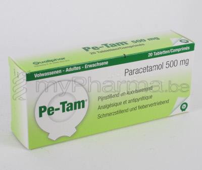 BVBA apotheek Patrick Meysen 3990 Peer : Welkom > PE-TAM 500 MG 20 TABL