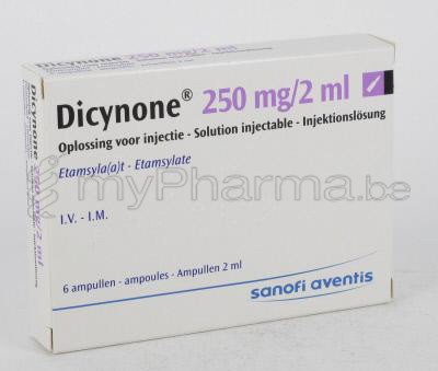 Pharmacie Meysen SPRL 3990 Peer : Home > DICYNONE 250MG/2ML 6 AMP
