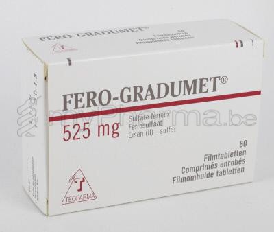 BVBA apotheek Patrick Meysen 3990 Peer : Welkom > FERO-GRADUMET 525 MG ...