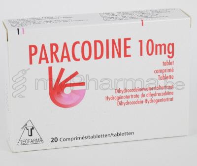 Pharmacie Meysen SPRL 3990 Peer : PARACODINE 10 MG 20 COMP