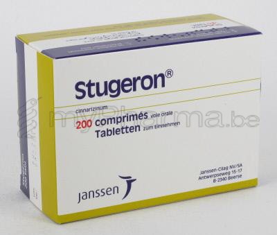 BVBA apotheek Patrick Meysen 3990 Peer : Welkom > STUGERON 25 MG 200 TABL