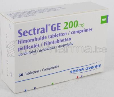 BVBA apotheek Patrick Meysen 3990 Peer : Welkom > SECTRAL GE 200 MG 56 TABL