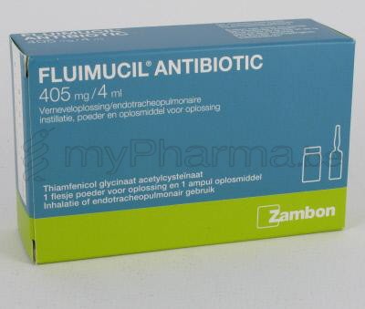 Pharmacie Meysen SPRL 3990 Peer : Home > FLUIMUCIL ANTIBIOTIC 400 MG 1 AMP