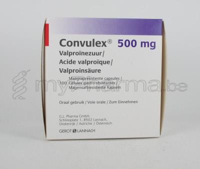 BVBA apotheek Patrick Meysen 3990 Peer : CONVULEX 500 MG 100 CAPS