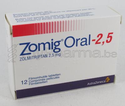 BVBA apotheek Patrick Meysen 3990 Peer : Welkom > ZOMIG 2,5 MG 12 TABL
