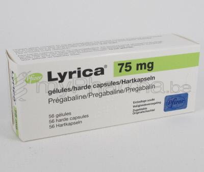 BVBA apotheek Patrick Meysen 3990 Peer : Welkom > LYRICA 75 MG 56 CAPS