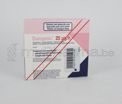 BVBA apotheek Patrick Meysen 3990 Peer : Welkom > DUROGESIC 25 µG/U 10 ...