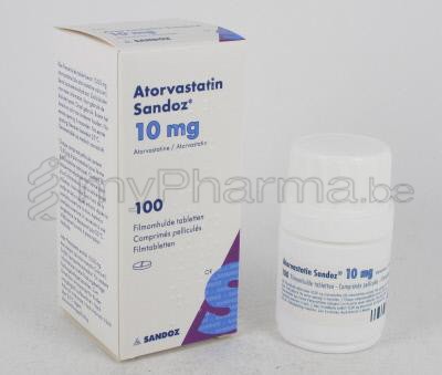 BVBA apotheek Patrick Meysen 3990 Peer : ATORVASTATIN SANDOZ 10 MG 100 TABL