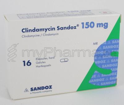 BVBA apotheek Patrick Meysen 3990 Peer : CLINDAMYCINE SANDOZ 150 MG 16 CAPS