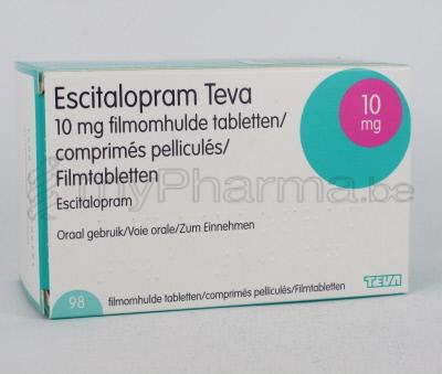 Pharmacie Meysen SPRL 3990 Peer : Home > ESCITALOPRAM TEVA 10 MG 98 COMP