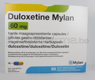 BVBA apotheek Patrick Meysen 3990 Peer : Welkom > DULOXETINE MYLAN 60 ...