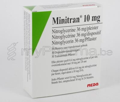 BVBA apotheek Patrick Meysen 3990 Peer : MINITRAN 10MG/24U 30 PLEISTERS