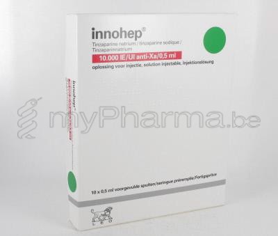 Pharmacie Meysen SPRL 3990 Peer : Home > INNOHEP 10000UI/0,5ML 10 SER