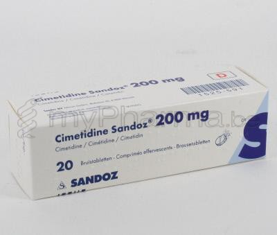 BVBA apotheek Patrick Meysen 3990 Peer : CIMETIDINE SANDOZ 200 MG 20 ...