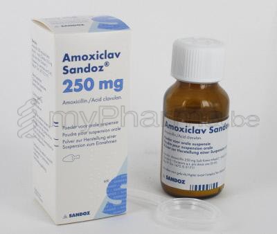 BVBA apotheek Patrick Meysen 3990 Peer : AMOXICLAV SANDOZ 250MG/5ML 60 ...