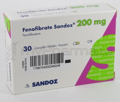 BVBA apotheek Patrick Meysen 3990 Peer : FENOFIBRATE SANDOZ 200 MG 30 CAPS