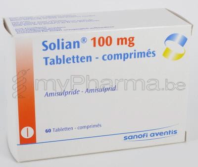 BVBA apotheek Patrick Meysen 3990 Peer : Welkom > SOLIAN 100 MG 60 TABL