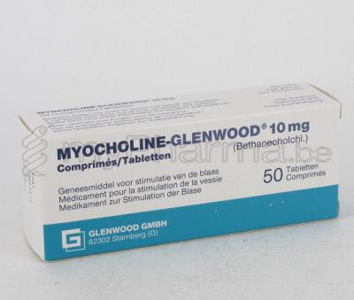 BVBA apotheek Patrick Meysen 3990 Peer : MYOCHOLINE GLENWOOD 10 MG 50 TABL
