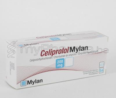 BVBA apotheek Patrick Meysen 3990 Peer : CELIPROLOL MYLAN 200 MG 56 TABL