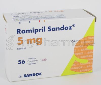 BVBA apotheek Patrick Meysen 3990 Peer : RAMIPRIL SANDOZ 5 MG 56 TABL