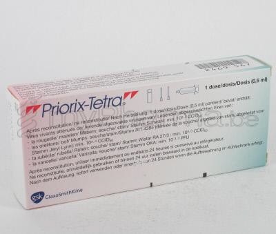 BVBA apotheek Patrick Meysen 3990 Peer : PRIORIX-TETRA VACCIN 0,5 ML 1 ...