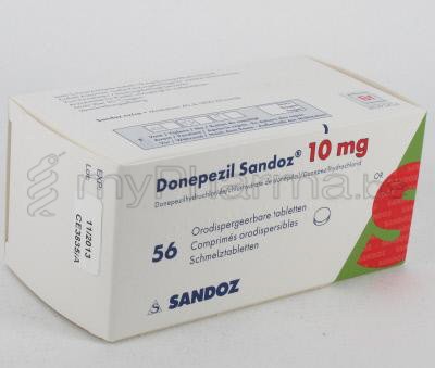 BVBA apotheek Patrick Meysen 3990 Peer : DONEPEZIL SANDOZ 10 MG 56 ...