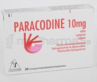 BVBA apotheek Patrick Meysen 3990 Peer : PARACODINE 10 MG 20 TABL