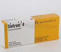 BVBA apotheek Patrick Meysen 3990 Peer : SINTROM 4 MG 20 TABL