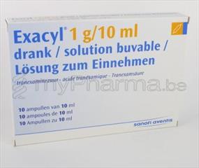 BVBA apotheek Patrick Meysen 3990 Peer : Welkom > EXACYL 1G/10ML 10 ...