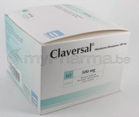 BVBA apotheek Patrick Meysen 3990 Peer : Welkom > CLAVERSAL 500 MG 60 SUPPO