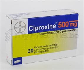 BVBA apotheek Patrick Meysen 3990 Peer : Welkom > CIPROXINE 500 MG 20 TABL