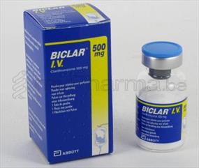 BVBA apotheek Patrick Meysen 3990 Peer : Welkom > BICLAR IV 1 VIAL 500 MG