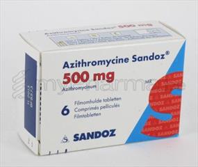 Pharmacie Meysen SPRL 3990 Peer : Home > AZITHROMYCINE SANDOZ 500 MG 6 COMP