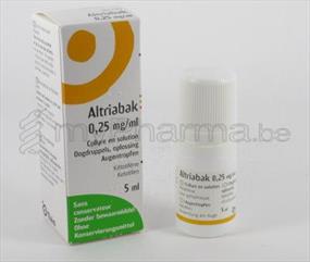 Pharmacie Meysen SPRL 3990 Peer : Home > ALTRIABAK 0,025% 5 ML COLLYRE