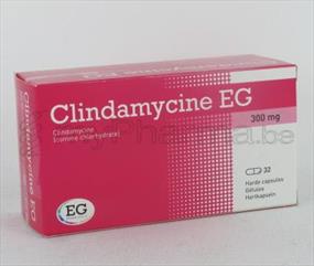 Pharmacie Meysen SPRL 3990 Peer : Home > CLINDAMYCINE EG 300 MG 32 CAPS